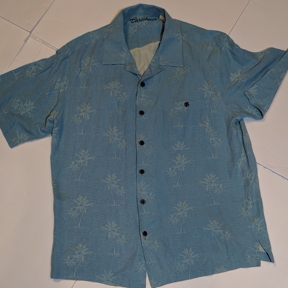 Carribean | Shirts | Mens Large Shirt Carribbean Sea Blue Hawaiian ...
